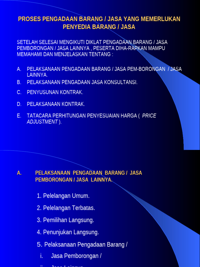 Proses Pengadaan Barang | PDF
