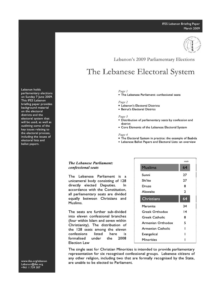 The Lebanese Electoral System | PDF