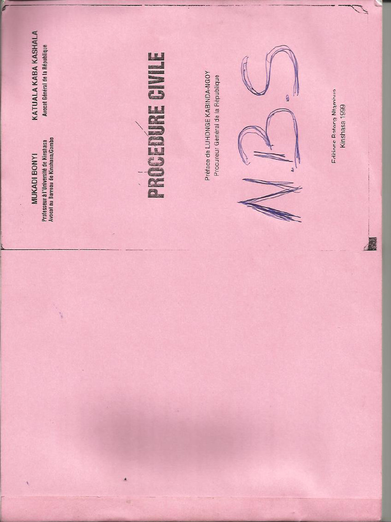 Cours de Procedure Civile Par Mukadi Boni | PDF