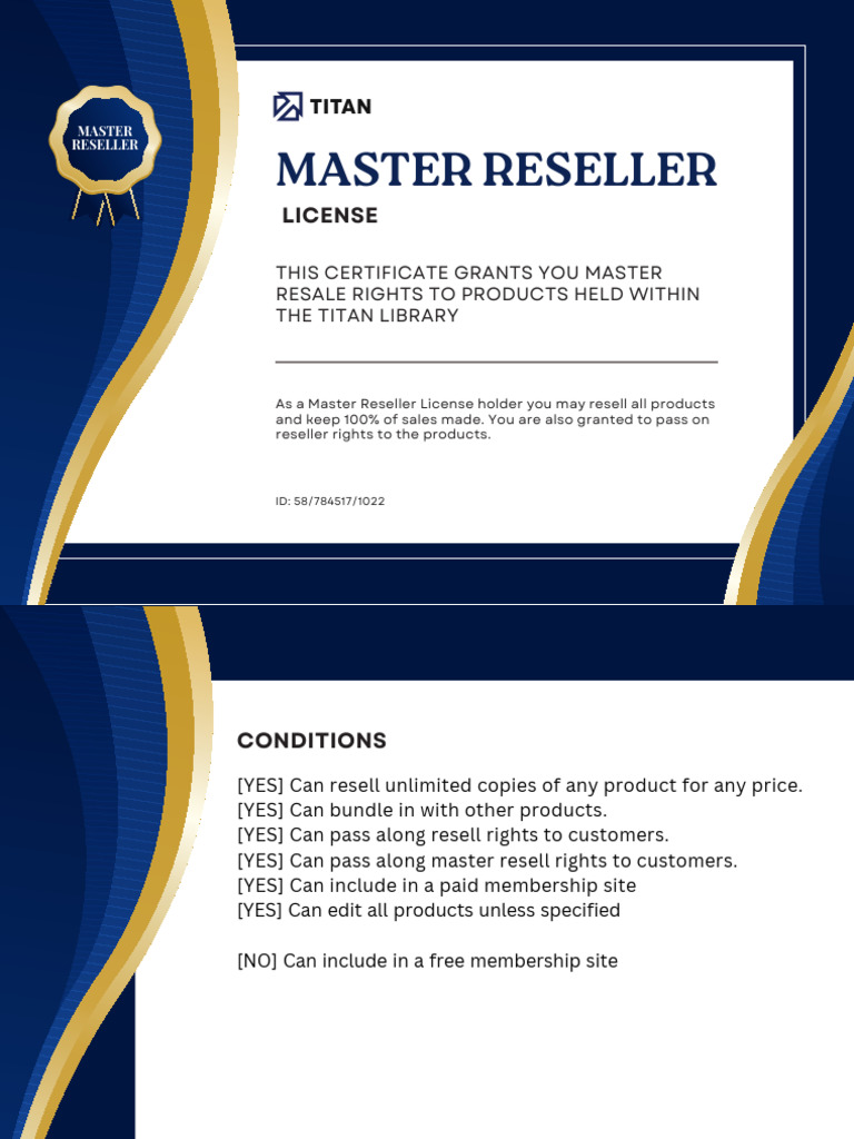 Master Reseller License Overview | PDF