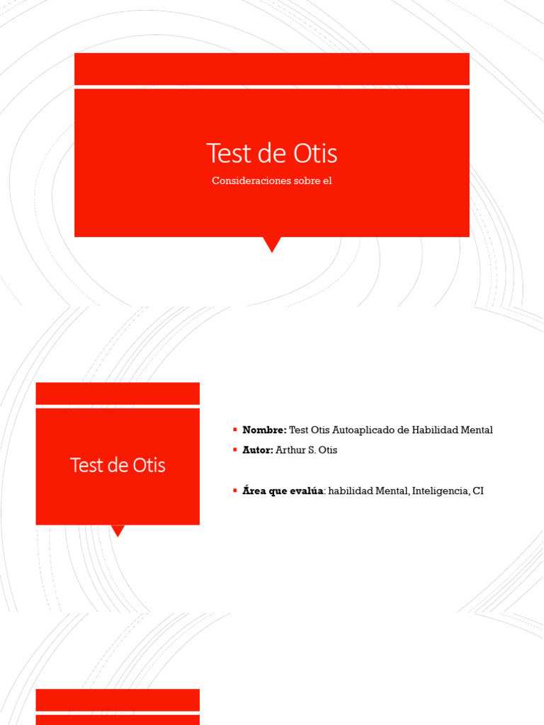 Test de Otis: Evaluación de Inteligencia | PDF