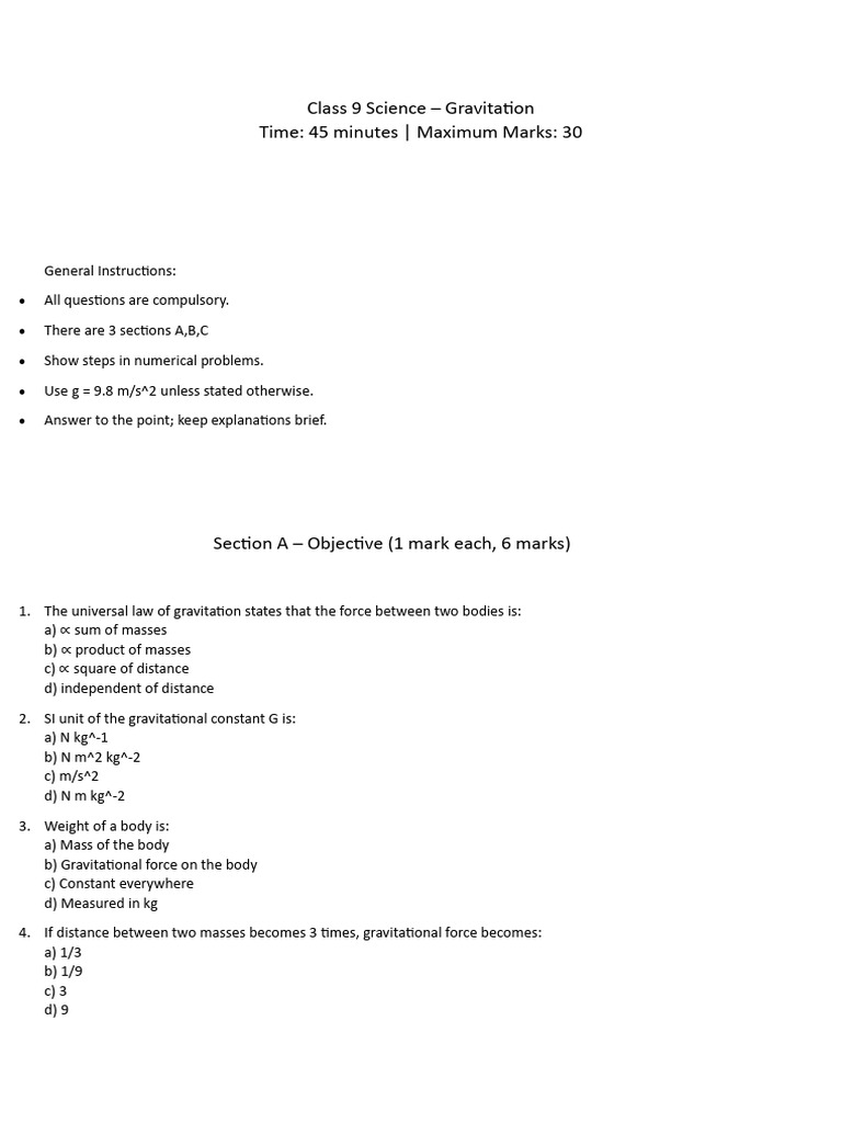 Class 9 Science | PDF