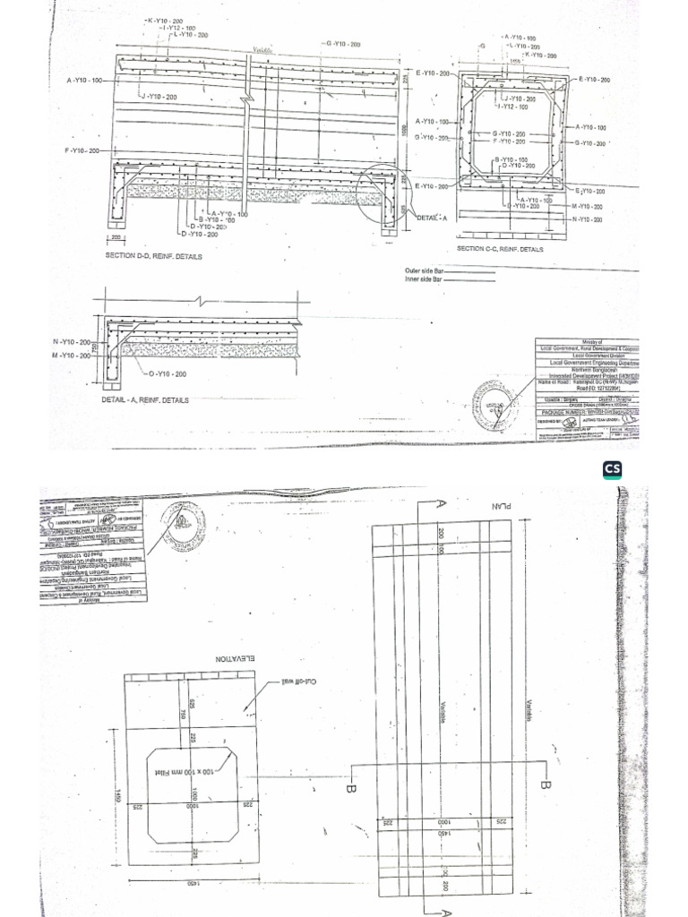 RCC Cross Drain design 1.00x1.00x8.00m | PDF