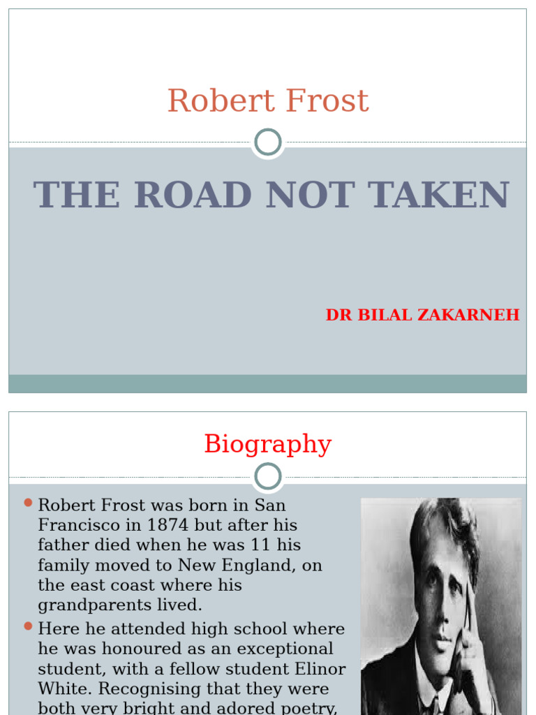 The Road Not Taken - Robert Frost 24 | PDF | Metaphor | Poetry