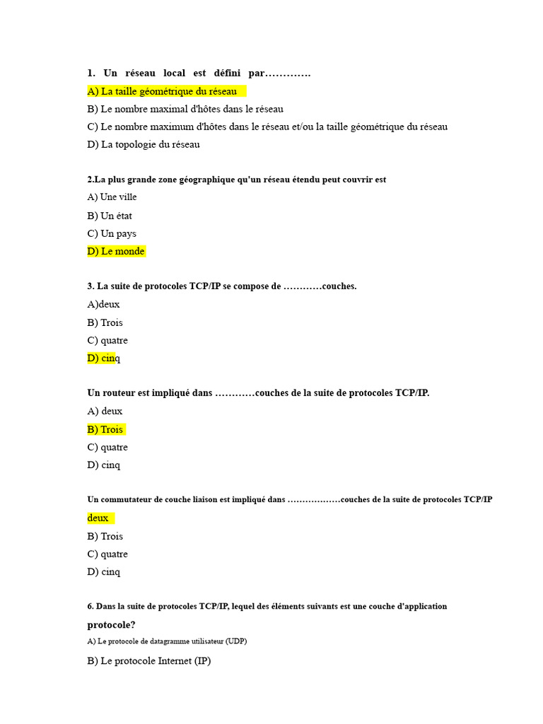 Concepts clés des réseaux TCP/IP | PDF | Protocoles Internet | Suite ...
