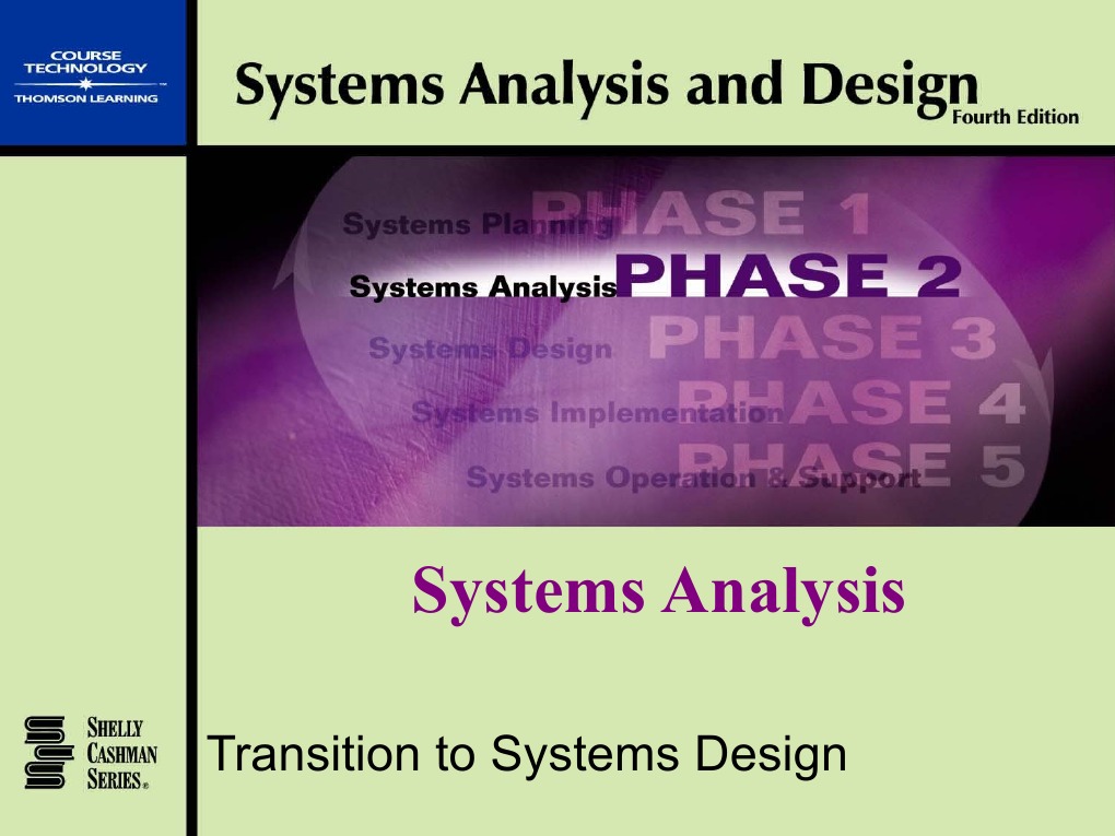 Systems Analysis Transition To Systems Design Pdf Systems Design Request For Proposal