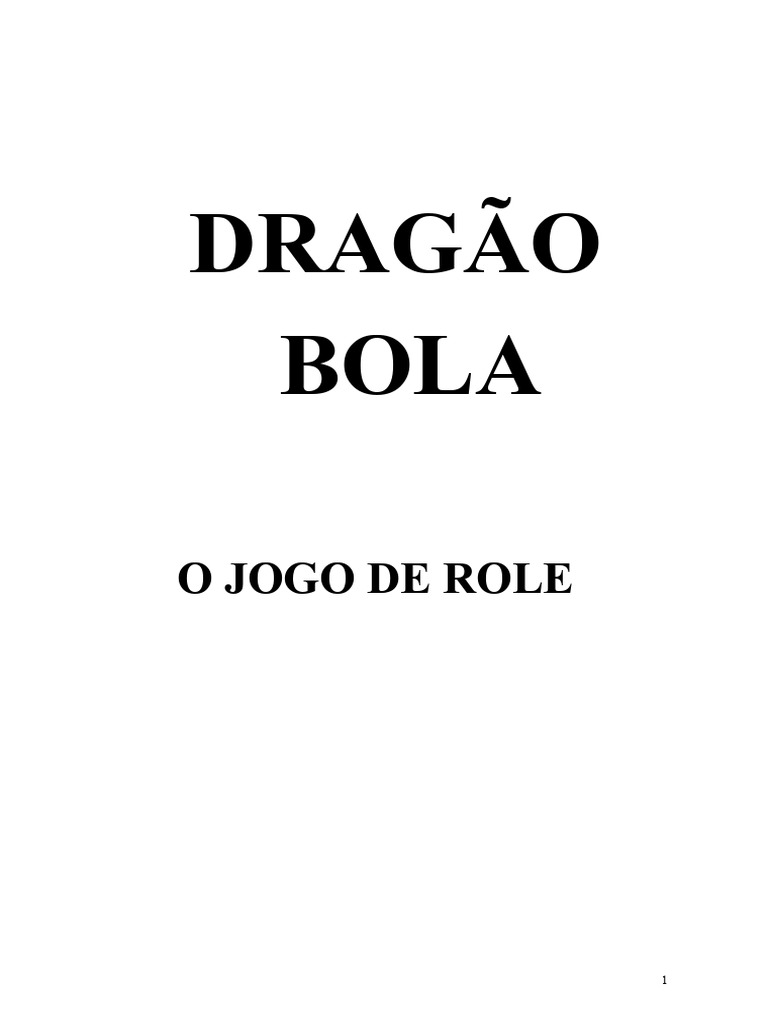 Dragonball | PDF | Jogos de RPG | Dragon Ball