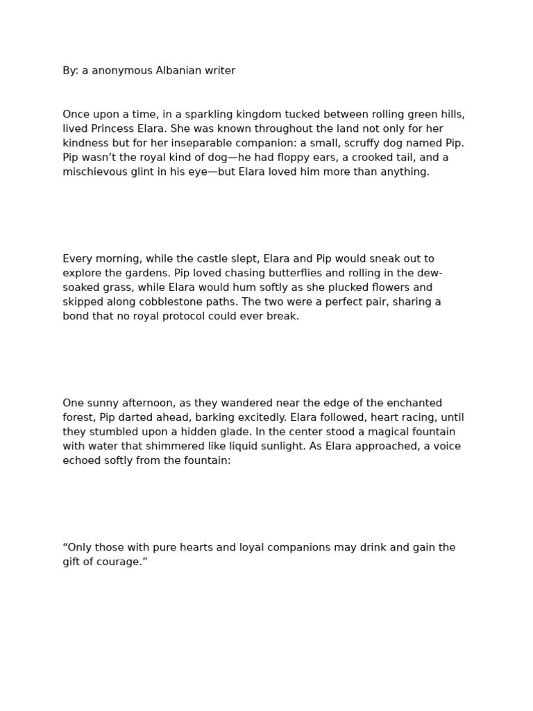 Elara and Her Brave Dog Pip | PDF