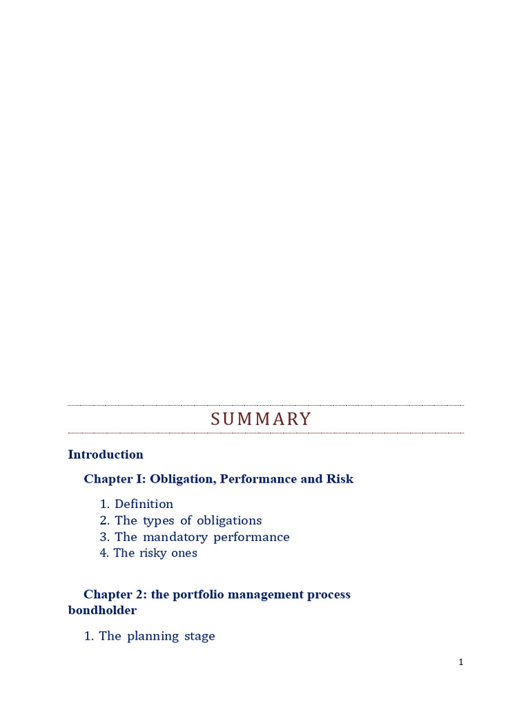 The Management of A Bond Portfolio | PDF | Bonds (Finance) | Financial Risk