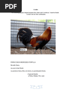 Gamefowl Conditioning Guide: 21-Day Plan | PDF | Rooster | Vitamin