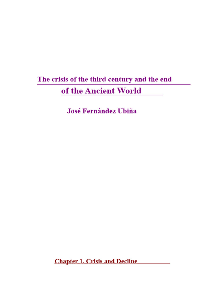 Crisis And Decline Of The Ancient World Pdf Roman Empire