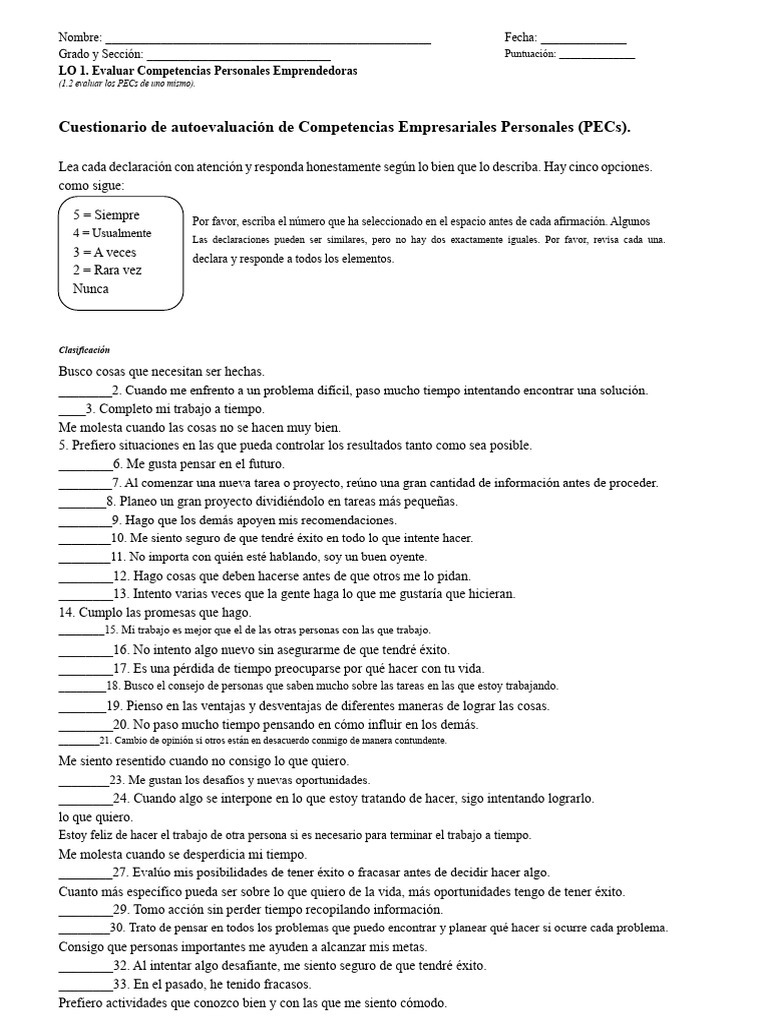 Lo1 2 | PDF | Cuestionario