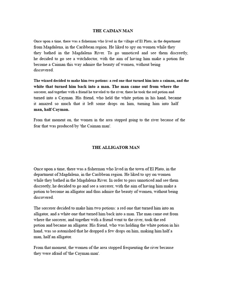 El Hombre Caimán | PDF
