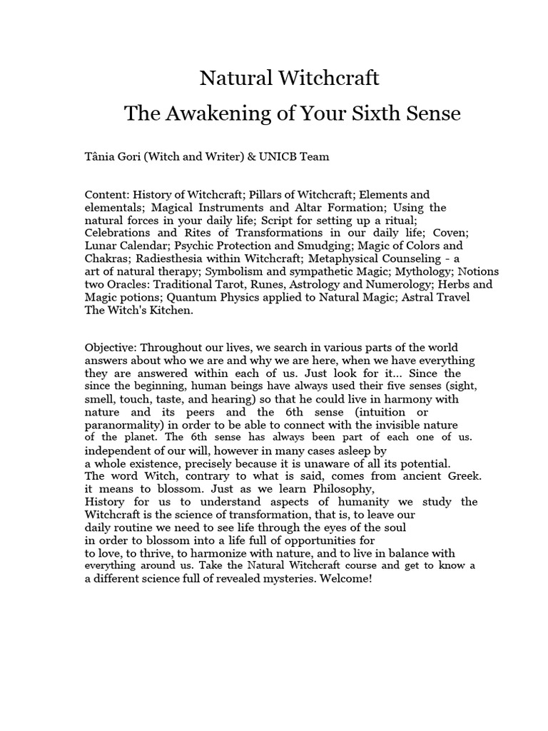 Natural Witchcraft | PDF