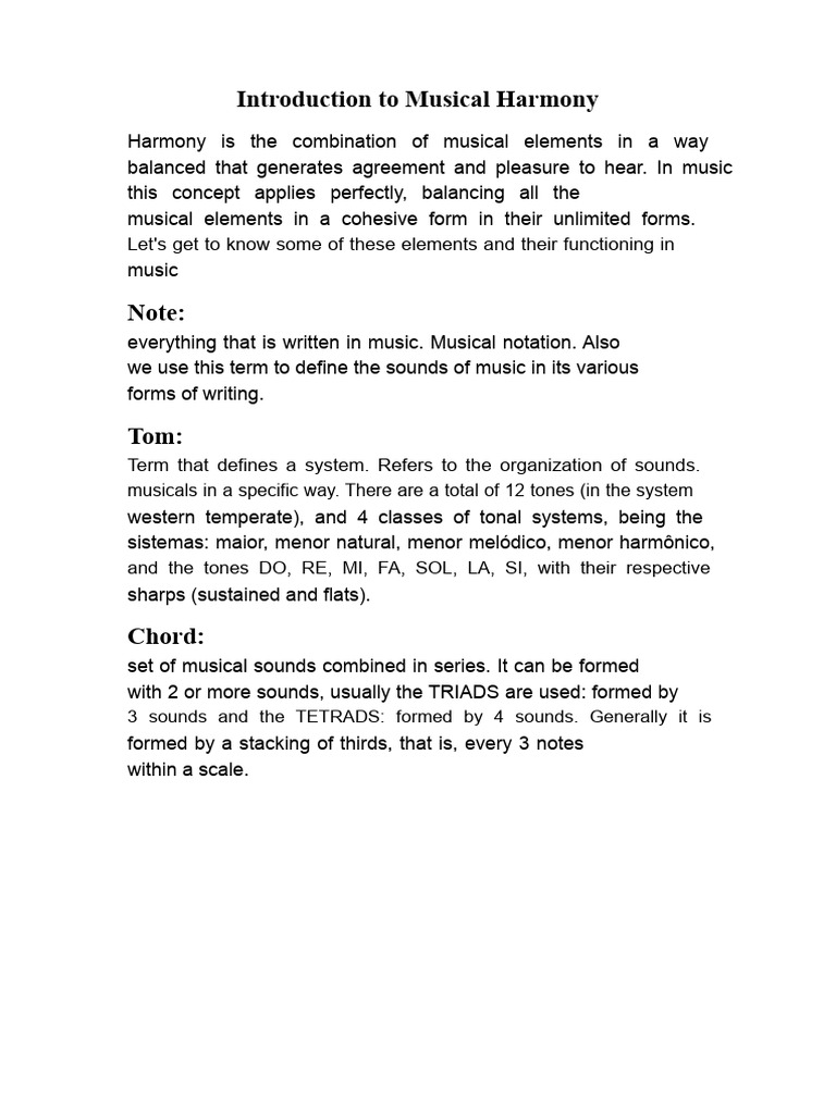 Understanding Musical Harmony Basics | PDF | Chord (Music) | Minor Scale