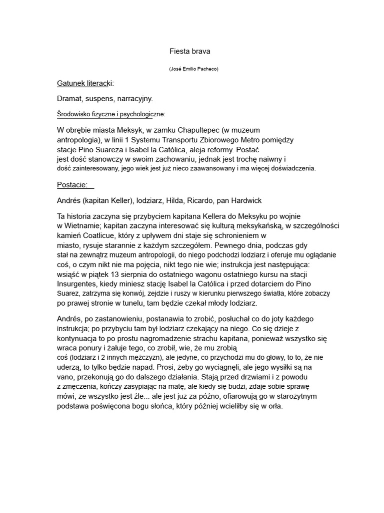 Fiesta Brava | PDF
