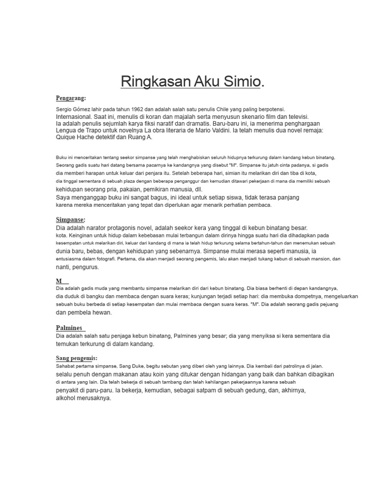 Ringkasan Yo Simio | PDF