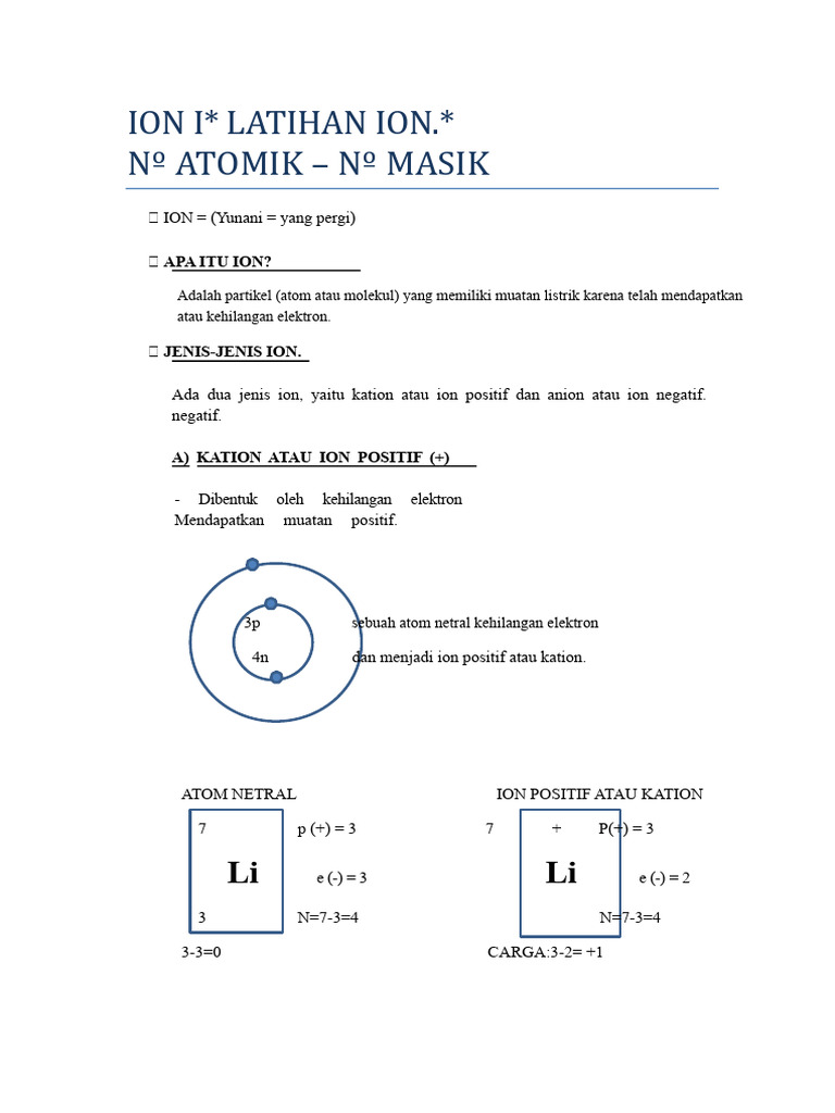 17-Ion II Latihan - Salin | PDF