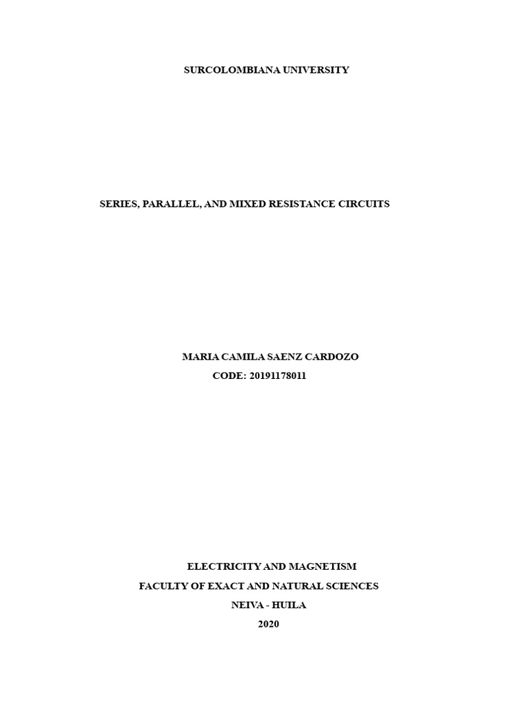 Understanding Mixed Resistance Circuits | PDF | Series And Parallel ...