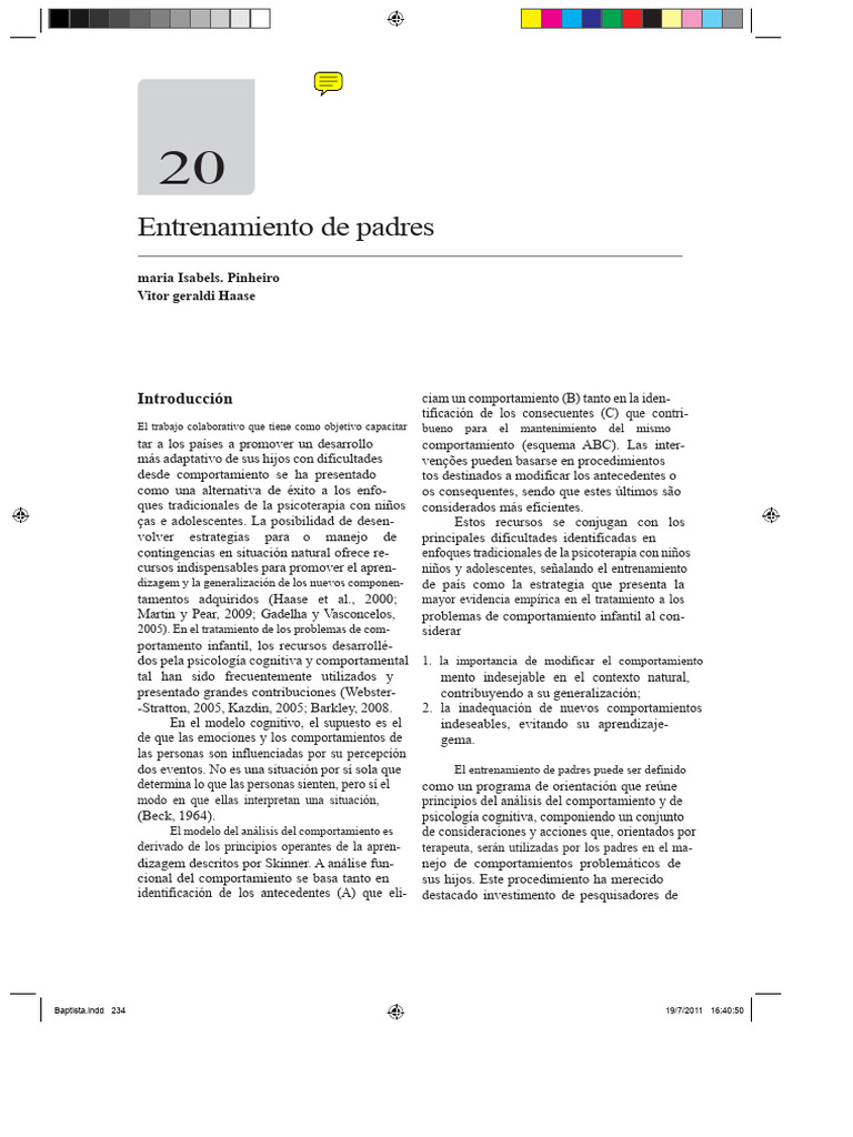 Entrenamiento de Padres | PDF | Sicología | Aprendizaje