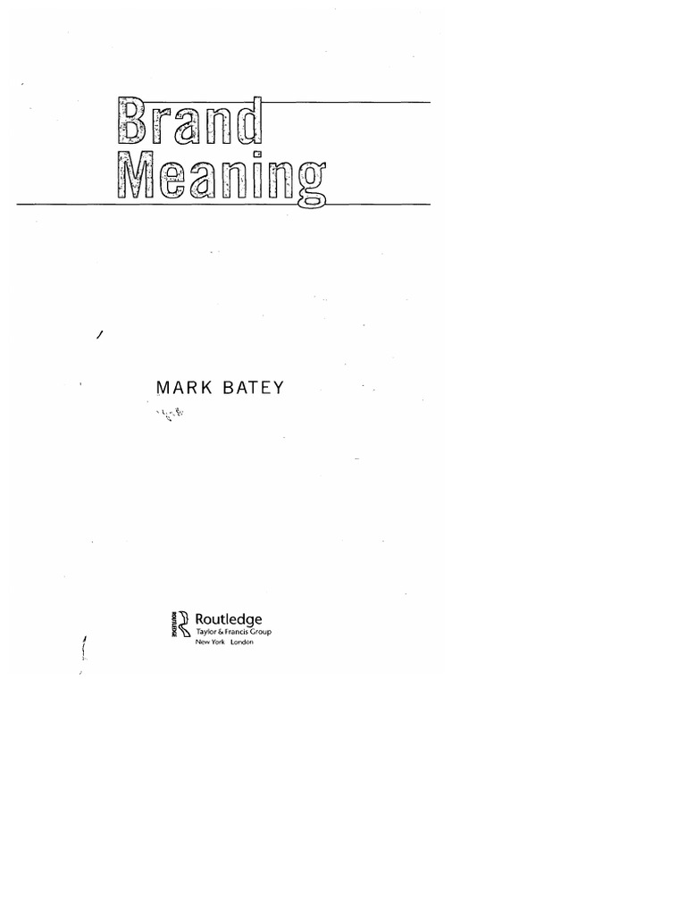 Significado de Marca - Mark Batey | PDF