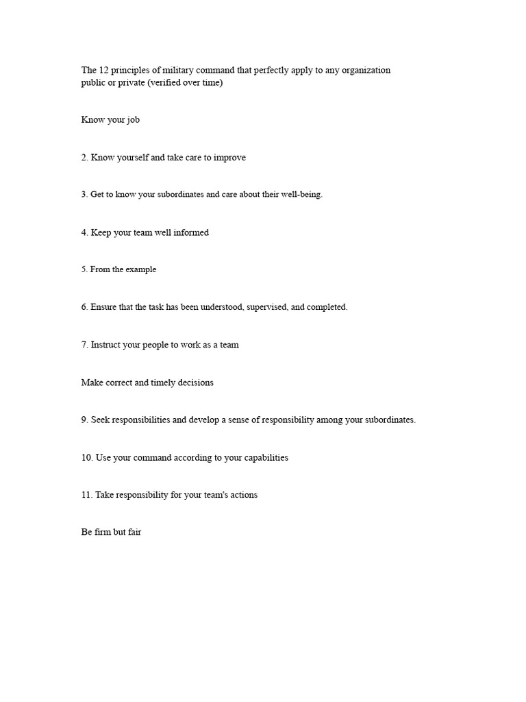 12 Principles of Command Gift | PDF