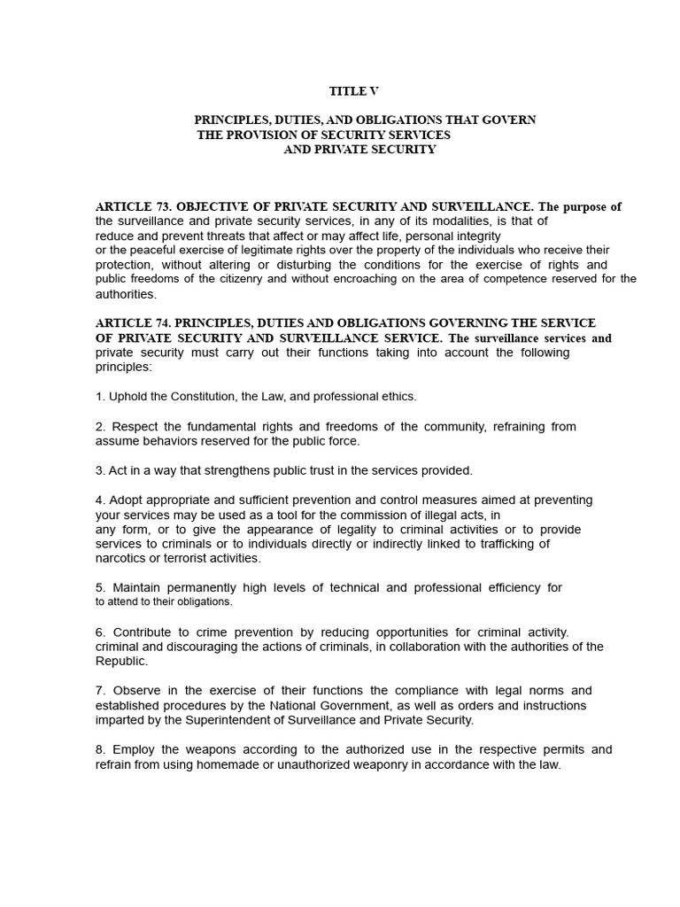 Duties Principles and Obligations | PDF | Crimes | Crime & Violence
