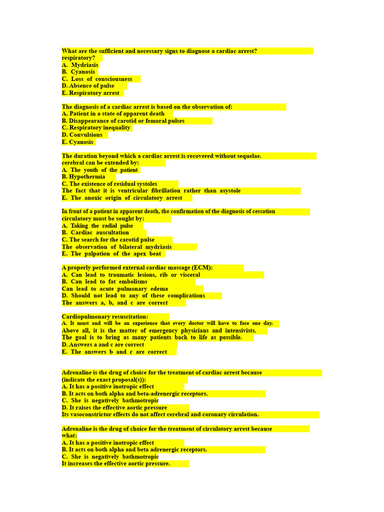 CPR Stop Quiz | PDF | Cardiac Arrest | Cardiopulmonary Resuscitation