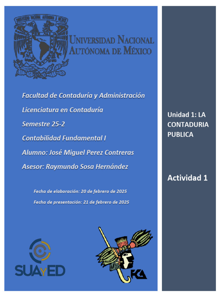 U1_Act1_Contabilidad basica | PDF | Contador | Teneduría de libros