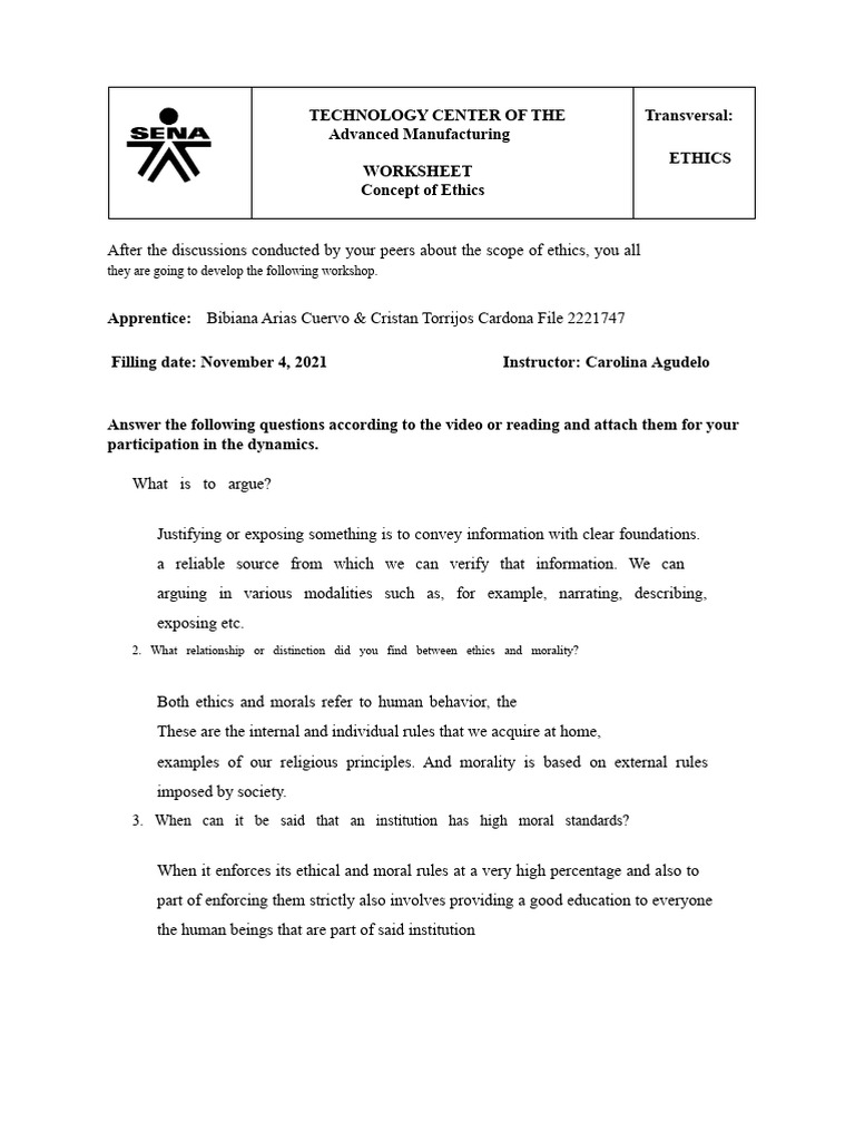 Ethics Workshop Overview and Insights | PDF | Morality | Value (Ethics)