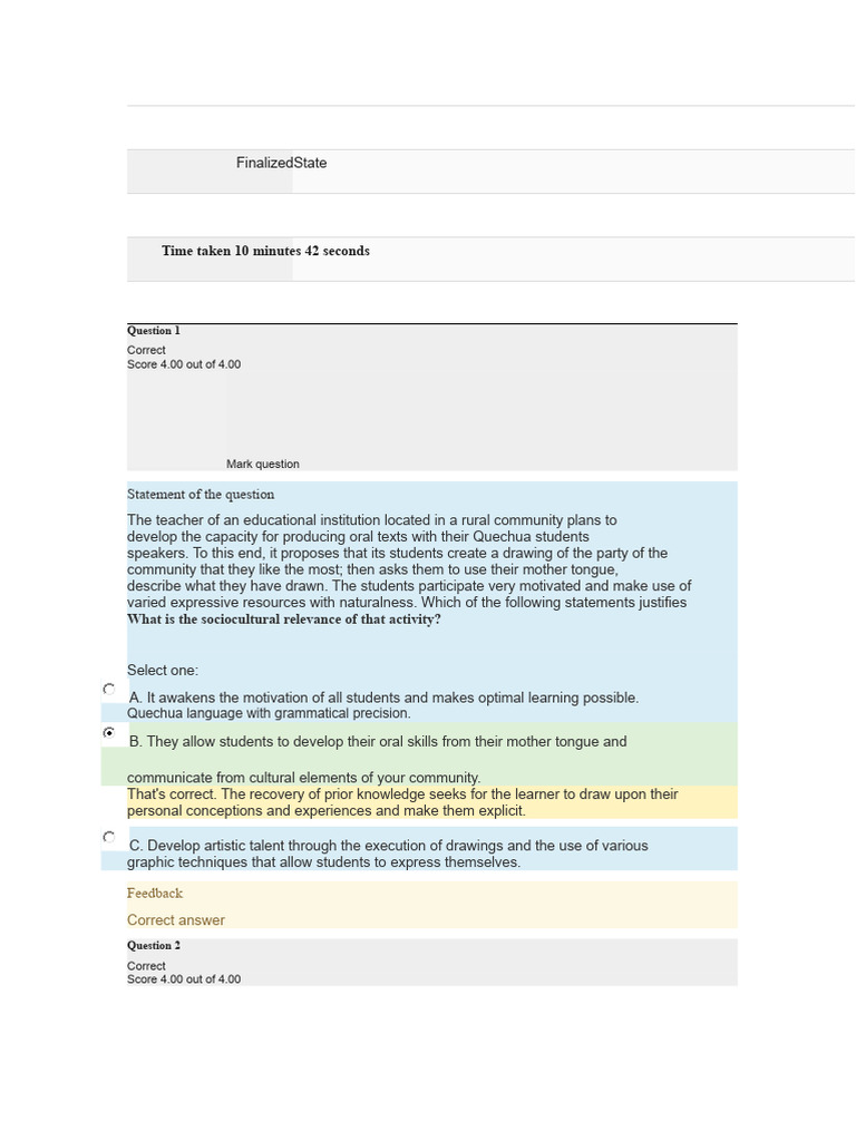 Entry Questionnaire On Pedagogical Knowledge 1 | PDF | Knowledge ...
