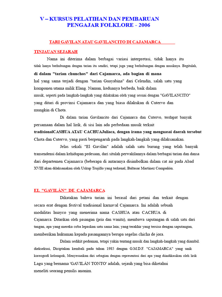 Elang Kecil Dari Cajamarca | PDF