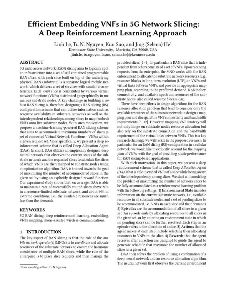 Efficient Embedding VNFs in 5G Network Slicing A D | PDF | Theoretical Computer Science ...