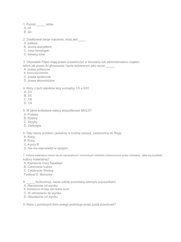 150 GEN ED Reviewer Z Odpowiedziami 1 | PDF