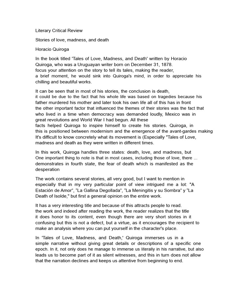 Literary Critical Review | PDF