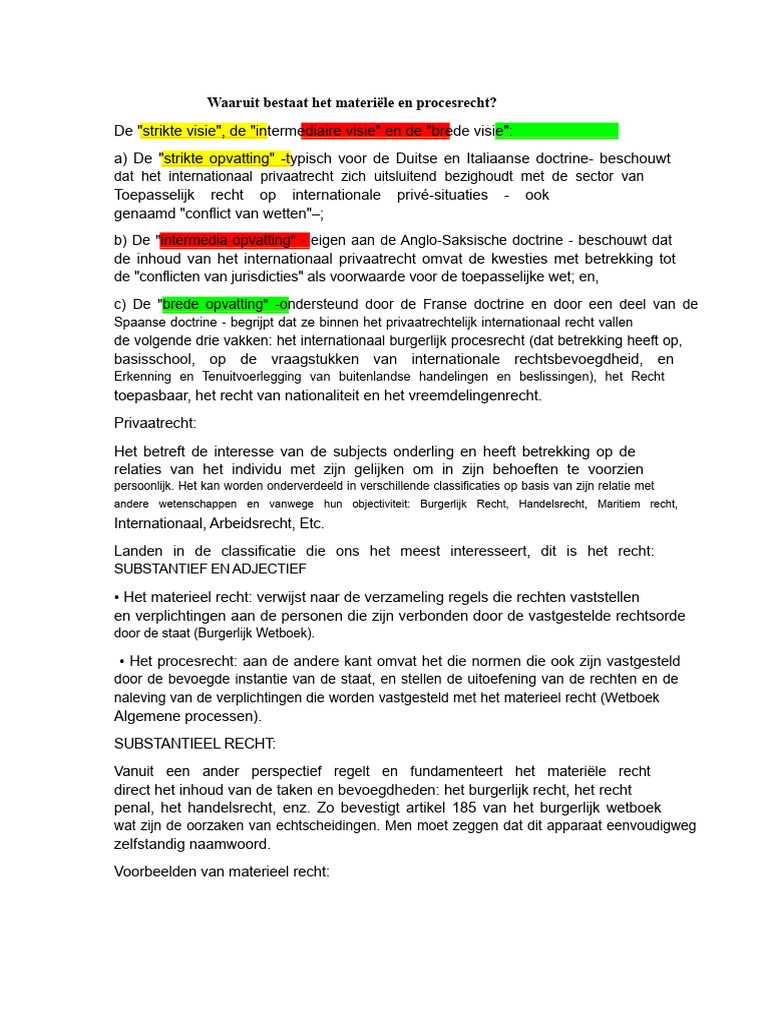 Materieel en Procesrecht | PDF