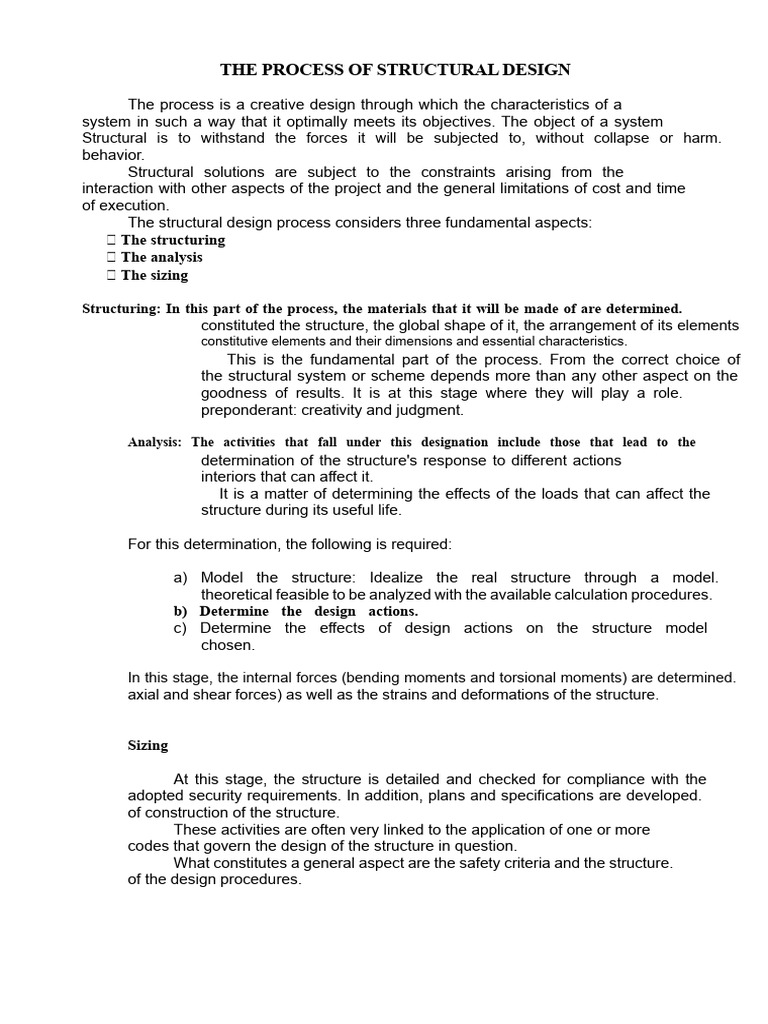 Structural Design Process Explained | PDF | Beam (Structure) | Buckling