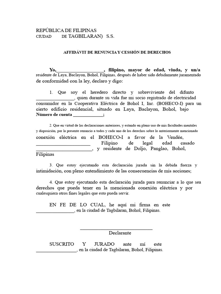 Muestra de Renuncia de Boheco | PDF