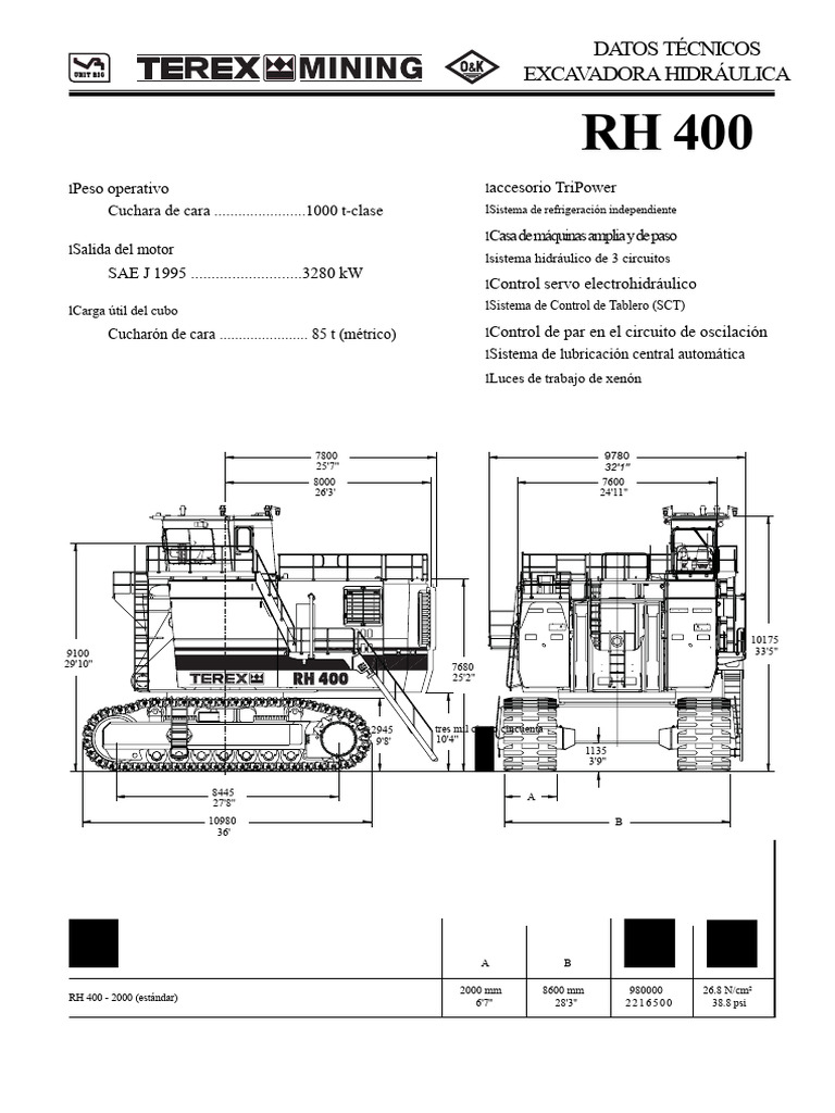 Excavadora Terex | PDF | Rodamiento (Mecánico) | Bomba