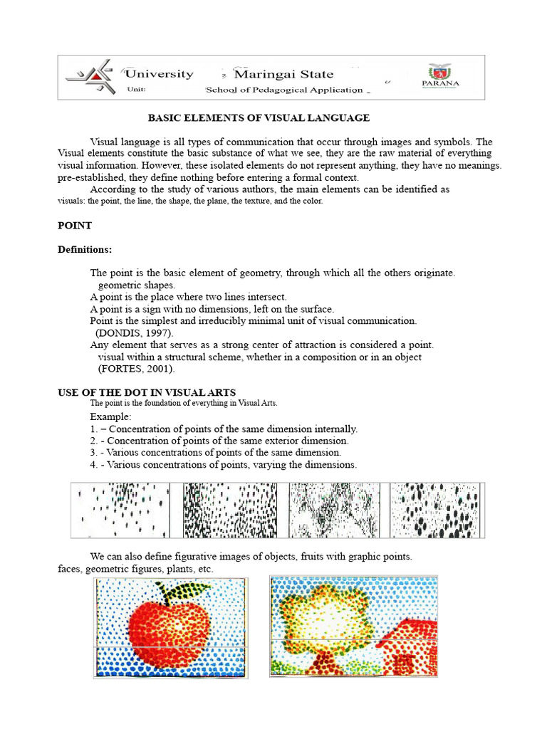 Basic Elements of Visual Language | PDF | Shape | Color
