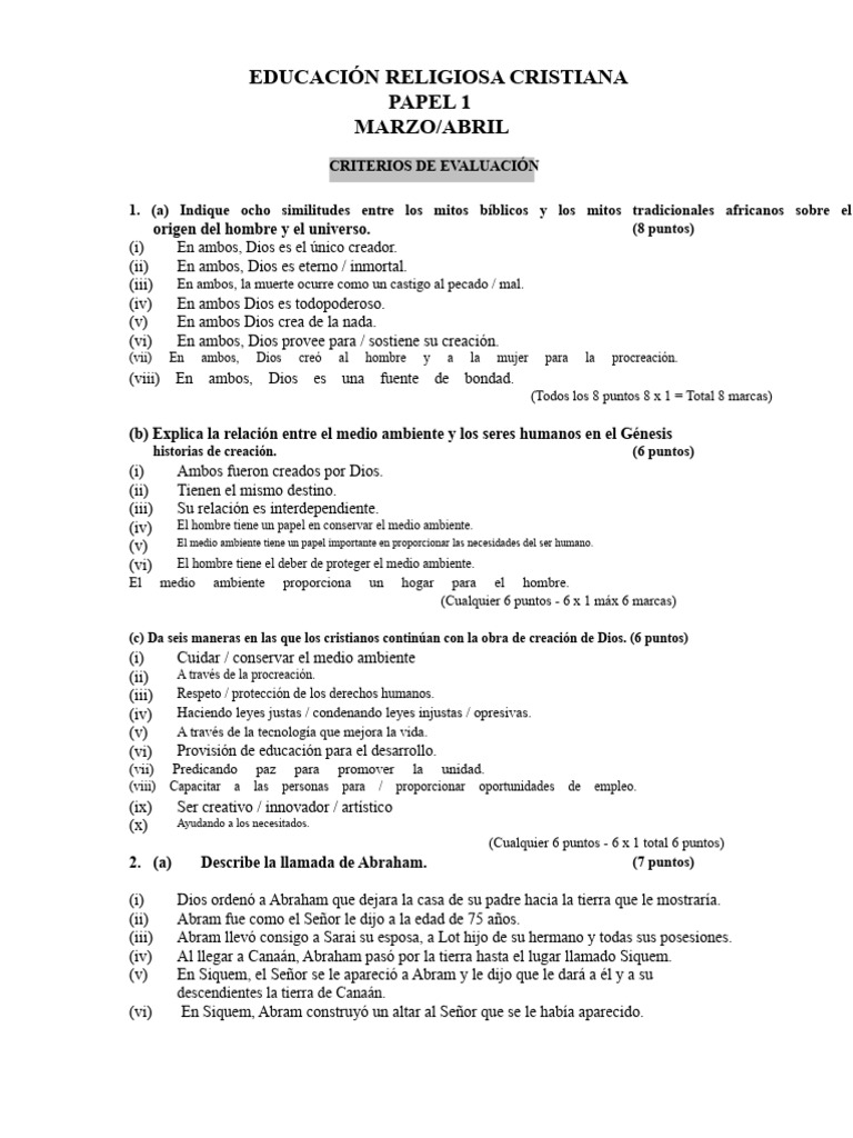 Cre F4 PP1 MS | PDF | Abrahán | Saulo