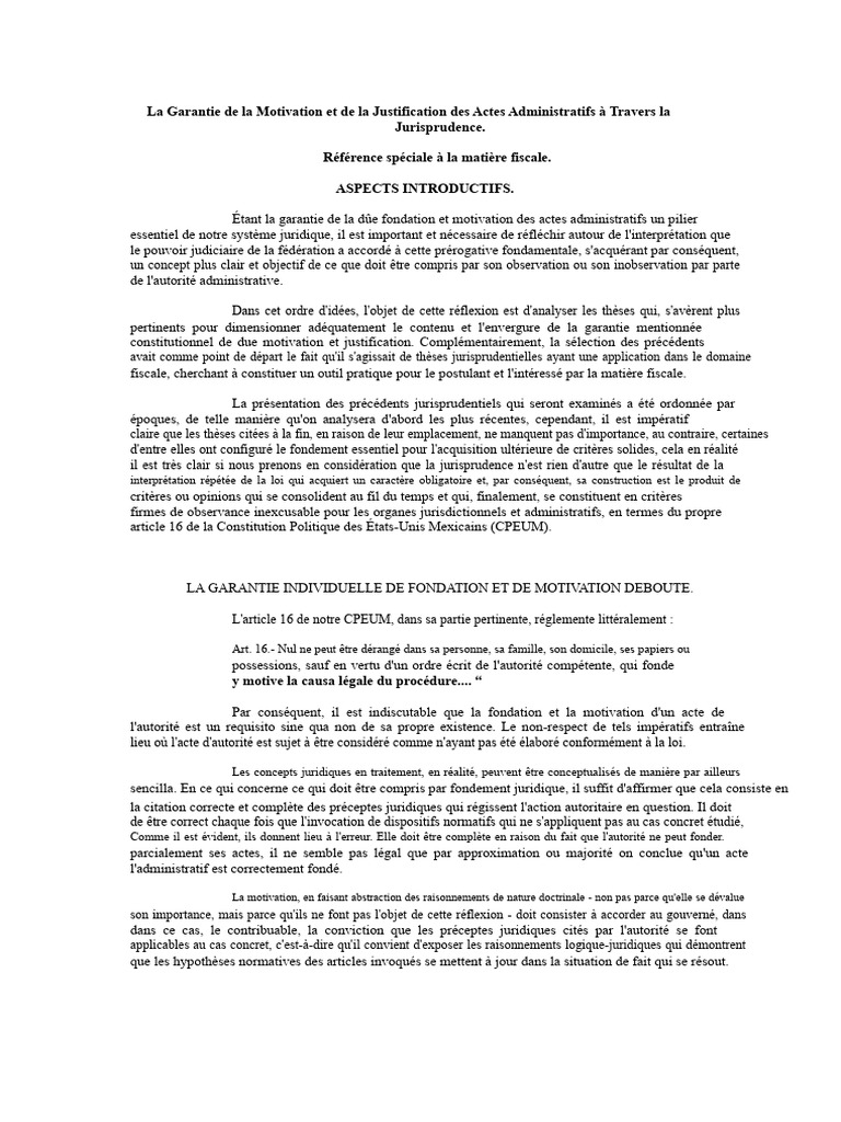 Fondement Et Motivation | PDF | Loi | Constitution