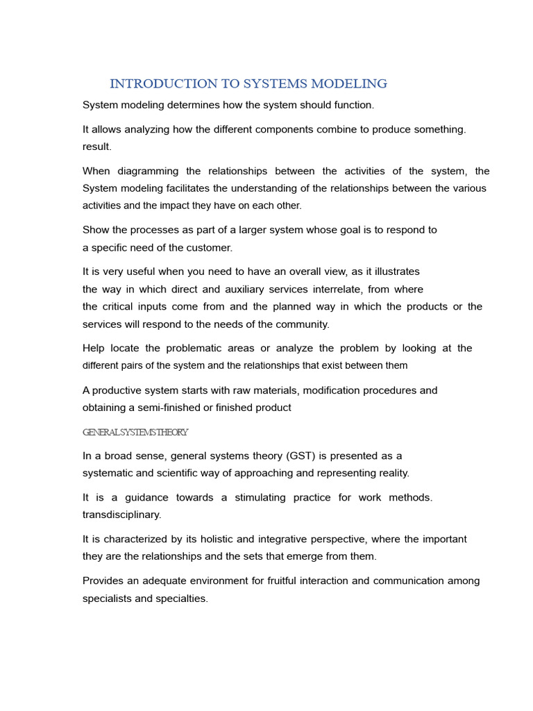 Understanding Systems Modeling Basics | PDF | System | Conceptual Model