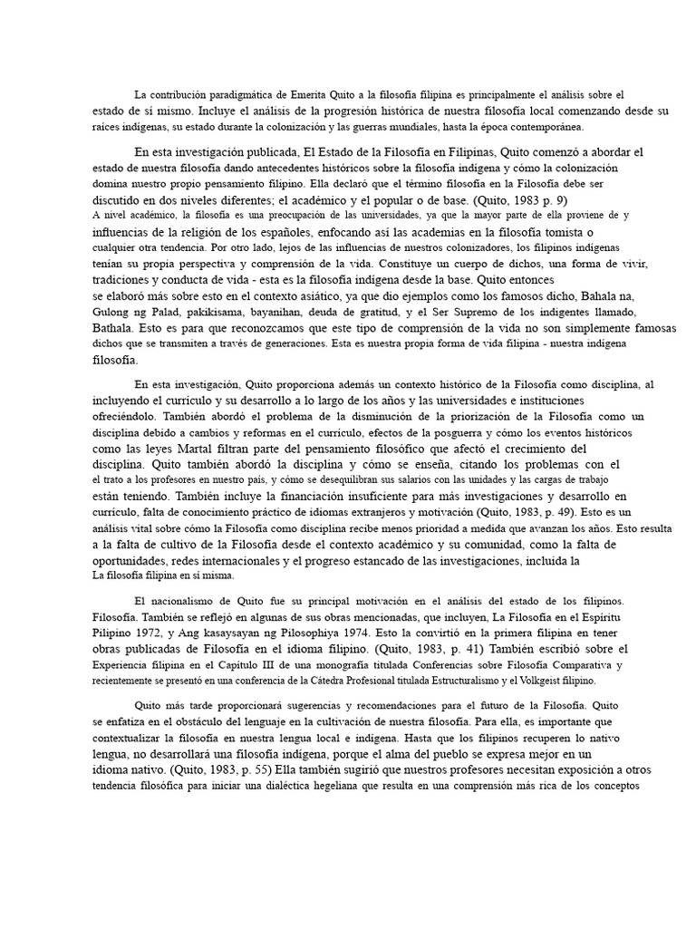 Emerita Quito | PDF | Filipinas | Plan de estudios