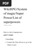 Categorized Superpowers List | PDF
