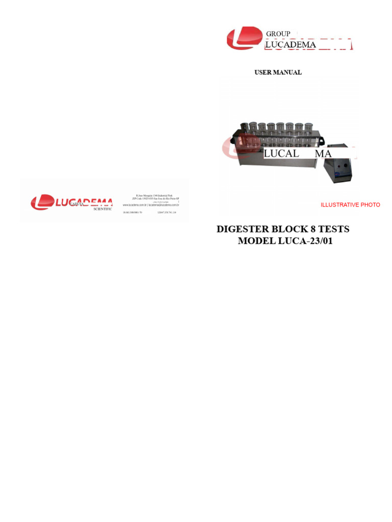 LUCA-23/01 Digester Block Manual | PDF | Electrical Connector | Electricity