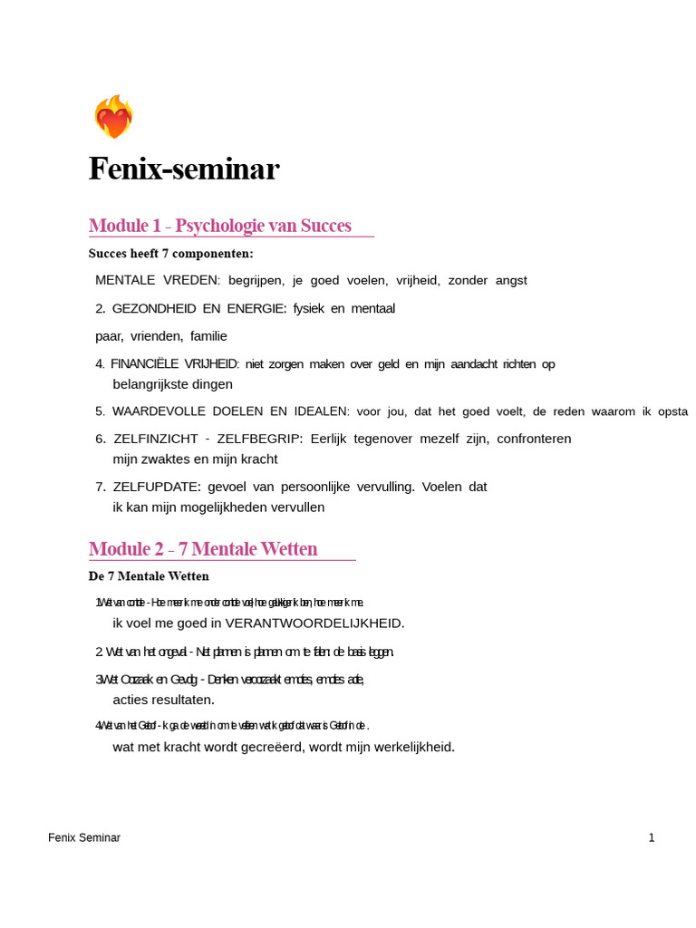 Fenix Seminar | PDF