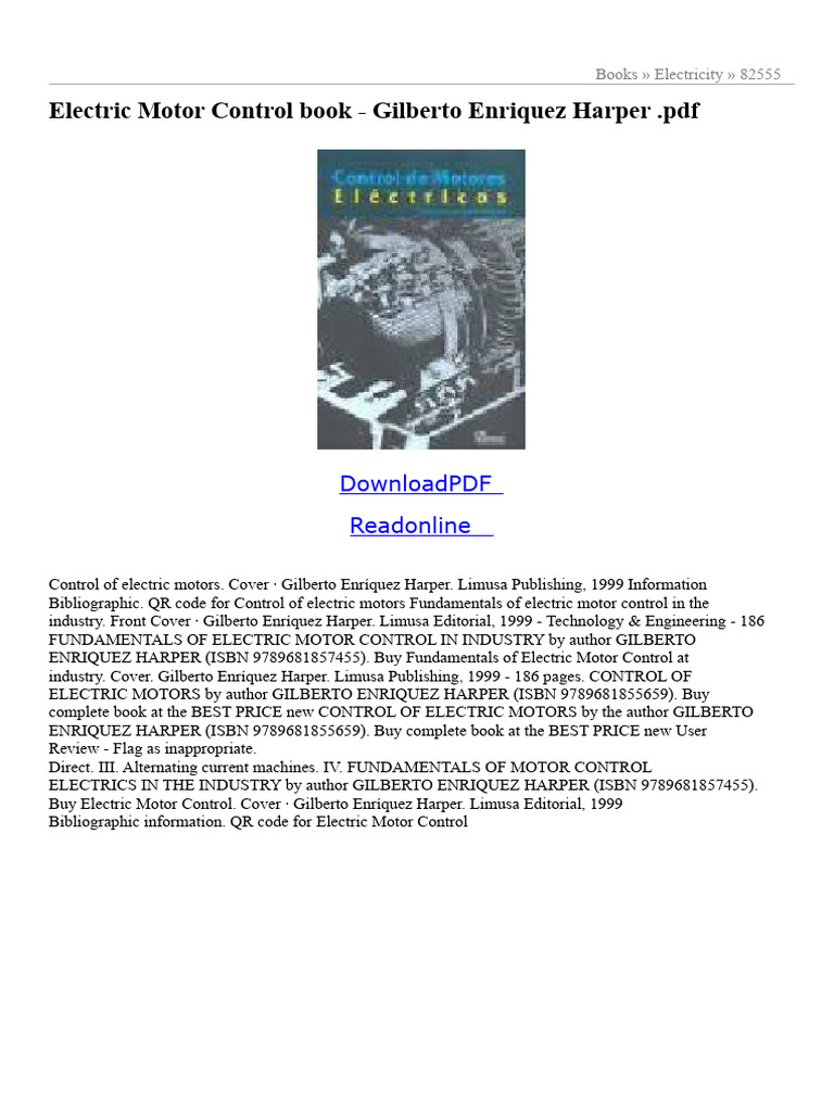 Control of Electric Motors | PDF