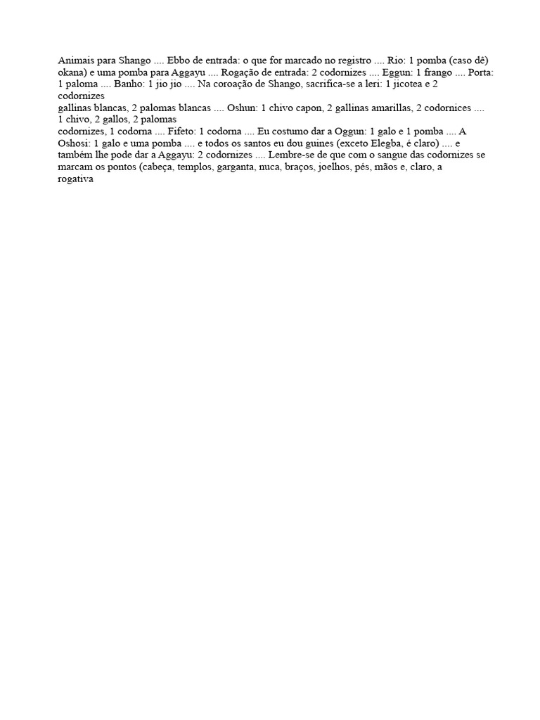 Animais de Shango | PDF