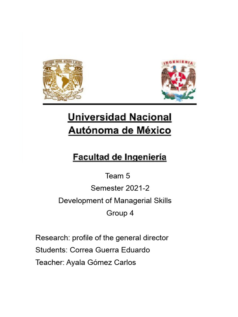 Role and Skills of a General Director | PDF | Employment | Human ...